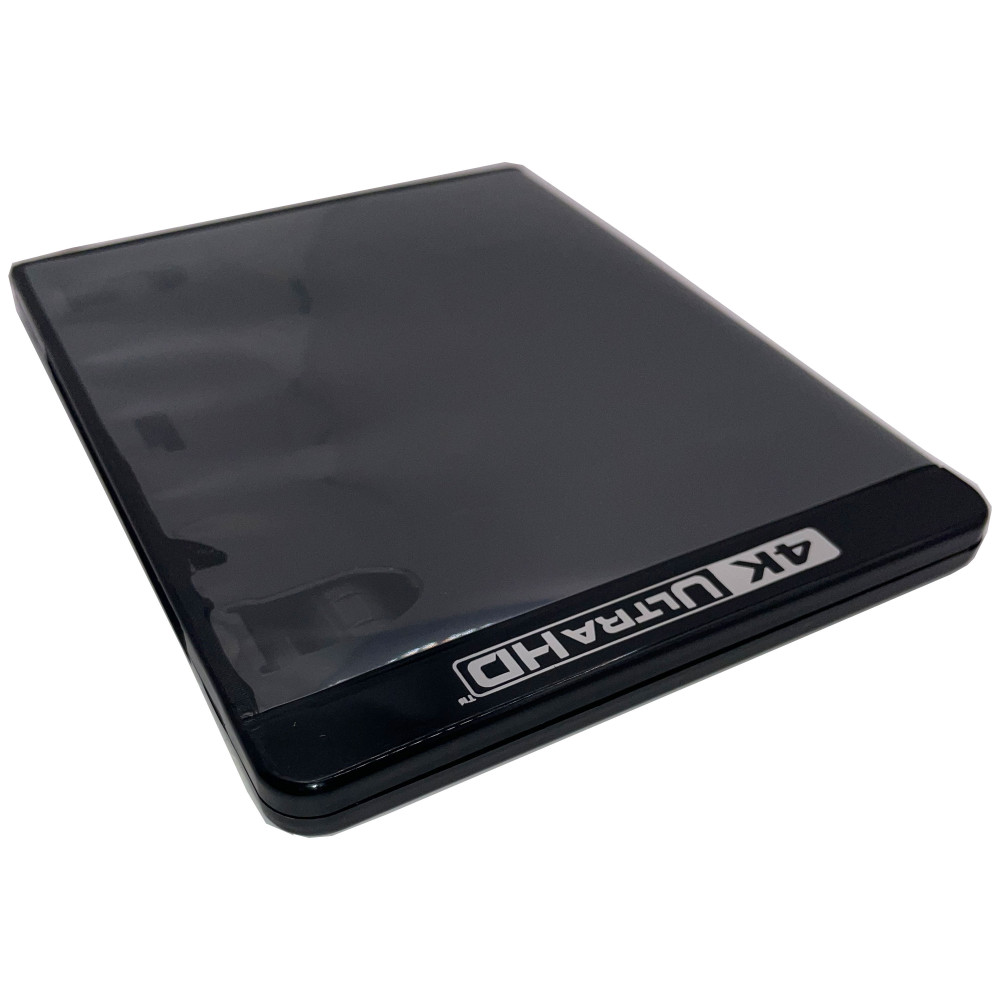 Amaray Ultra 4K Single Black Blu ray Case 15mm Spine - 25pcs